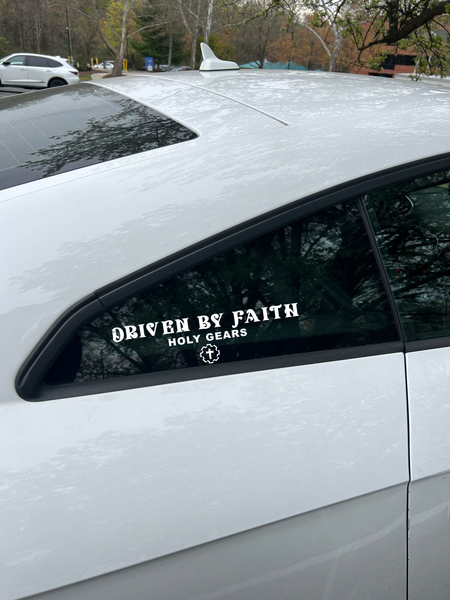 DRIVEN BY FAITH DECAL – Holy Gears